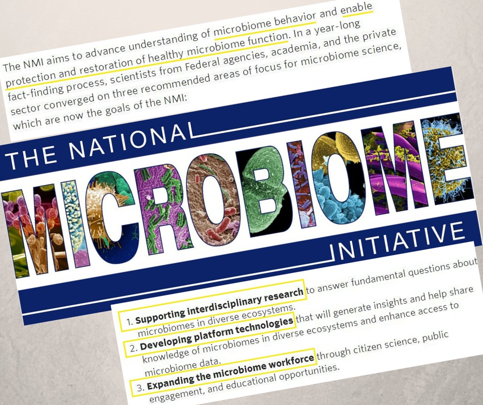 "National Microbiome Initiative" (NMI), USA ; Ambitious to understand ...