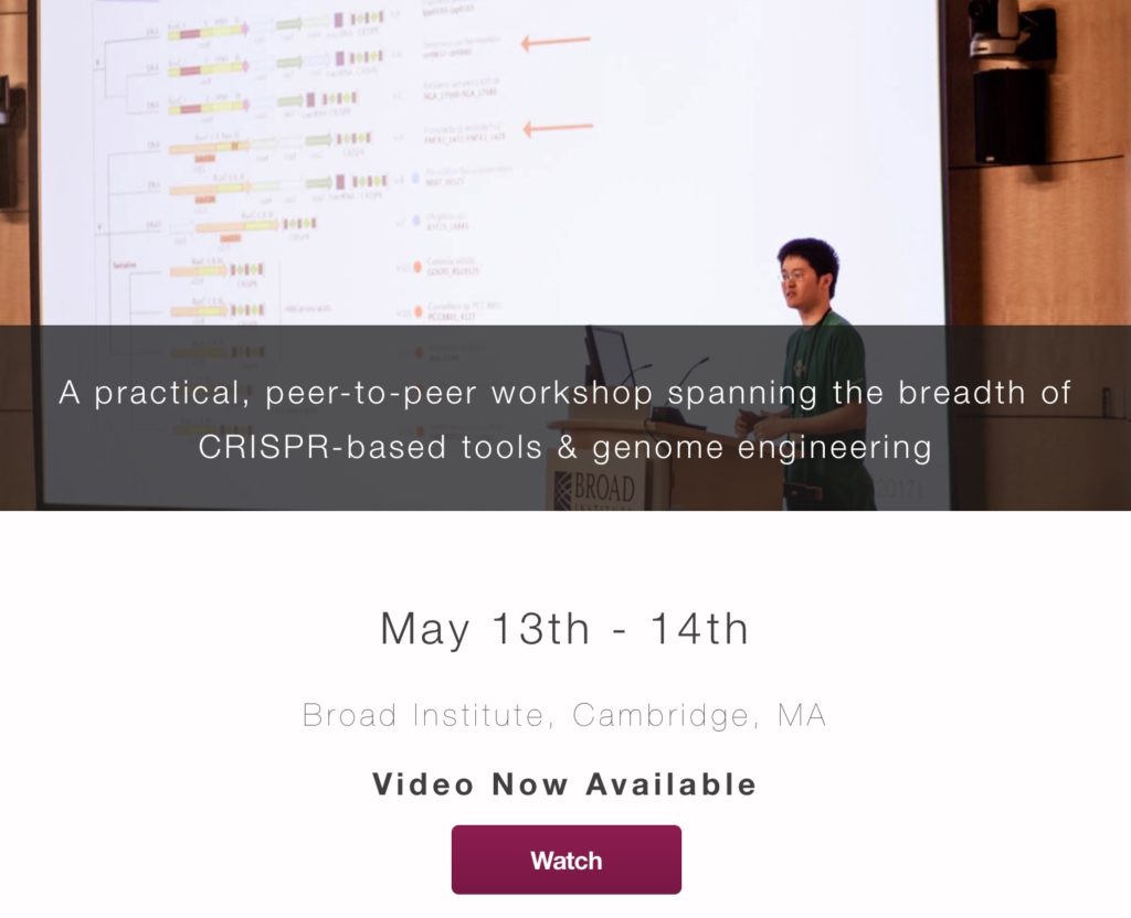 Watch videos from the workshop spanning the breadth of CRISPR-based ...
